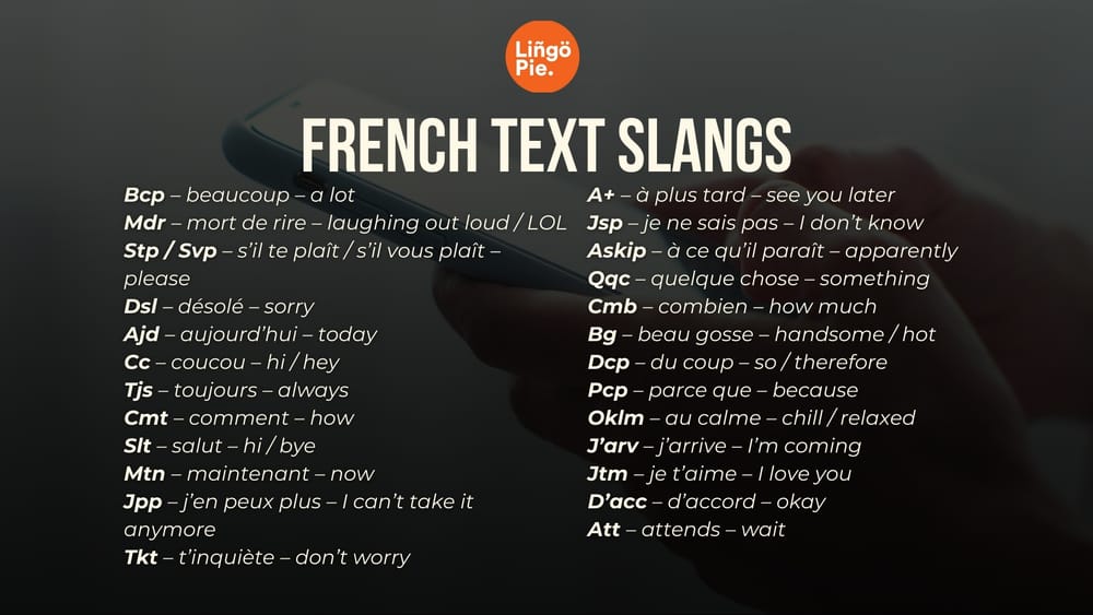 25 Modern French Text Slang and Chat Abbreviations