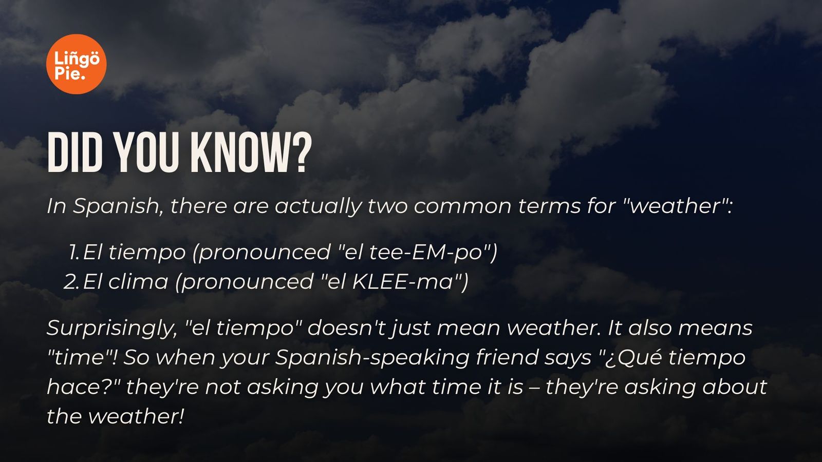 How To Easily Talk About Weather In Spanish